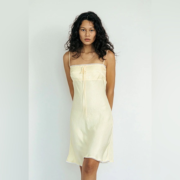 Ciao Lucia | Dresses | Ciao Lucia Small Carina Slip Dress Mini Yellow ...